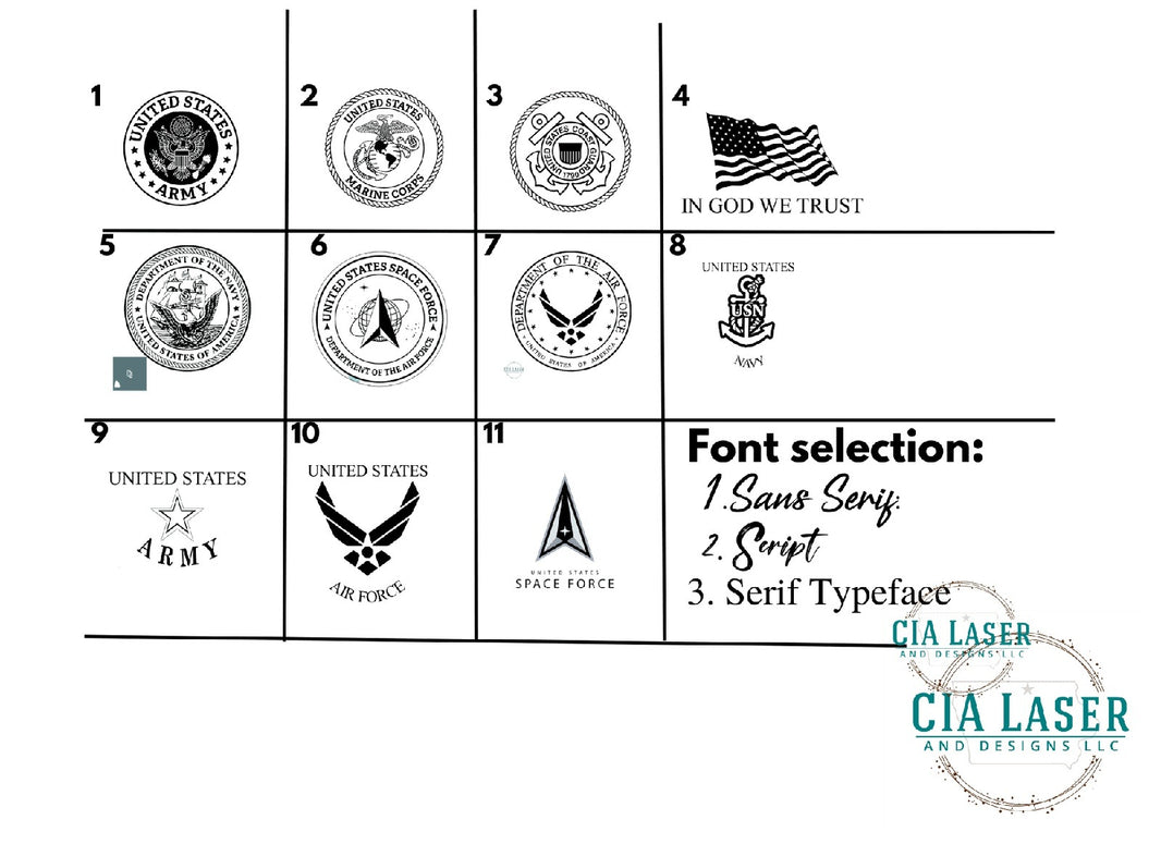 Military Collection – CIA Laser and Designs LLC